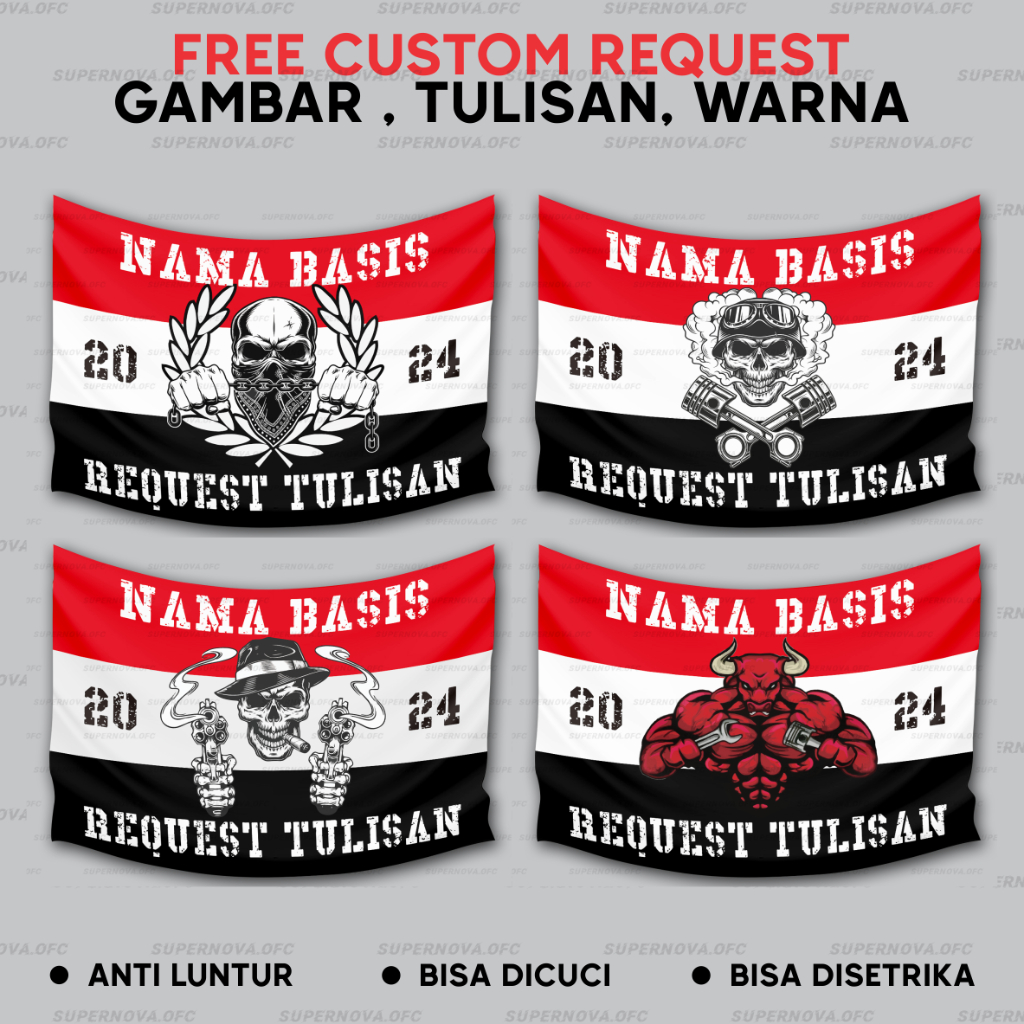 Jual BENDERA SUPORTER JUMBO BEBAS REQUEST | BENDERA KOMUNITAS | BENDERA ...