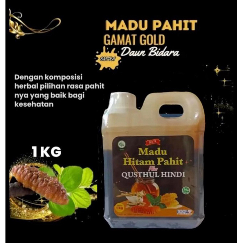 Jual Madu Hitam Pahit Gamat Gold + Habbatussauda 1kg Atasi Diabetes ...