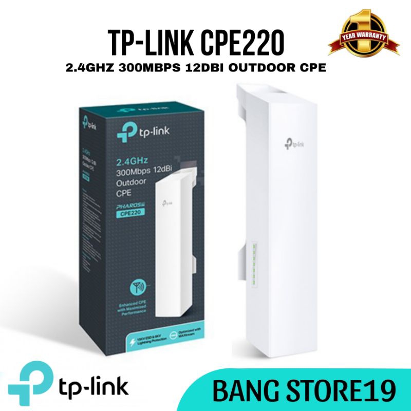 Jual TP-LINK CPE220-2.4GHz 300Mbps 12dBi Outdoor CPE | Shopee Indonesia