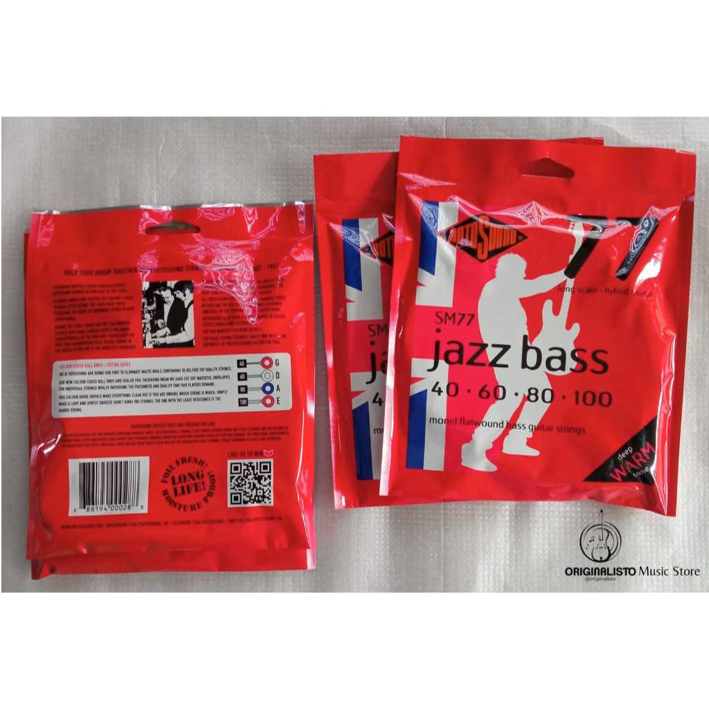 Jual Senar Bass Monel Flatwound 4 string - Rotosound SM77 40/100 ...