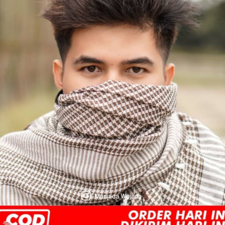 Jual SORBAN HITAM PUTIH SORBAB ARAB SORBAN TENUN SORBAN PALESTINA ...