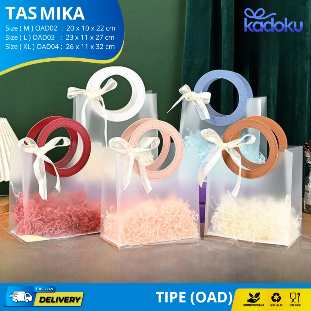 Jual Tas Mika PVC Doff / Goodiebag Mika Transparan / Tas Mika Hampers / Tas Mika Souvenir I ...