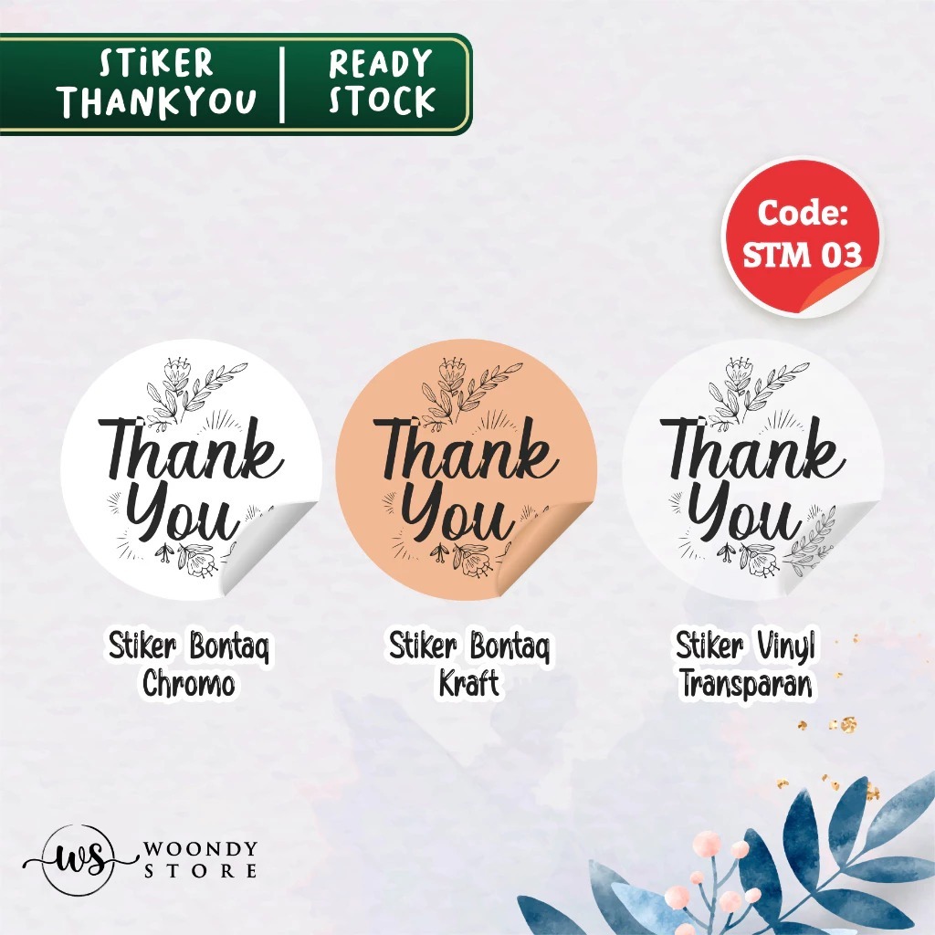 Jual STIKER THANK YOU MINI KRAFT STM 03 ECER | Shopee Indonesia