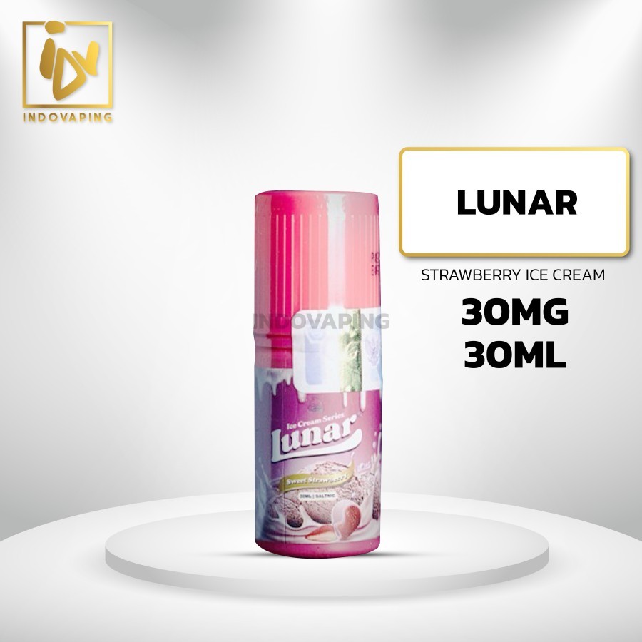 Jual Liquid Vapor Vape - Lunar Ice Cream Strawberry 30mg 30ml By ...