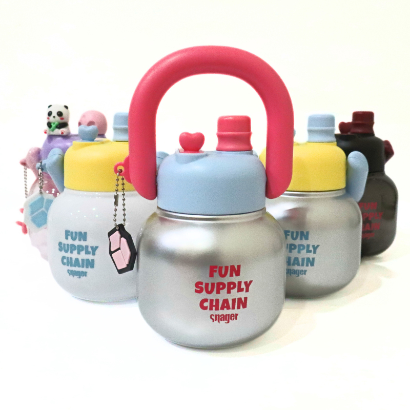 Jual Snager Botol Air Minum 2 Sisi Anak Metalik Bulat Panda Tritan ...