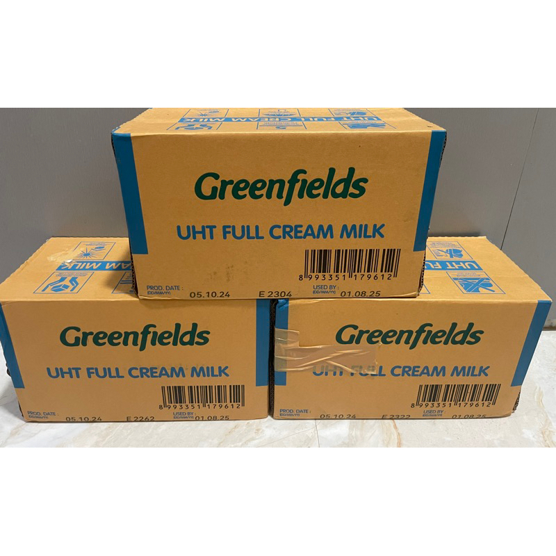 Jual GREENFIELD UHT 950ml - FULL CREAM / CHOCHOLATE (per cartoon isi 12 ...
