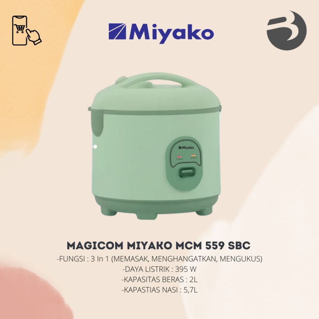 Jual MAGICOM MIYAKO MCM 559 SBC KAPASITAS 2 LITER/ PANCI NANOAL/ 559SBC ...