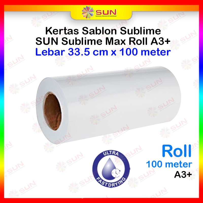 Jual Kertas Roll Sublime Paper A4 ( 21 cm ) /A3+ ( 33,5 cm ) / A3 (30 ...