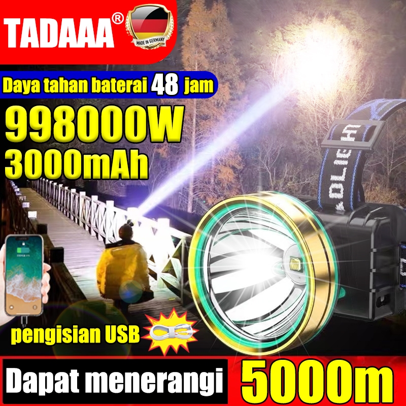 Jual Lebih terang dari matahari LANDI Senter Kepala Led Glare 85WATT ...