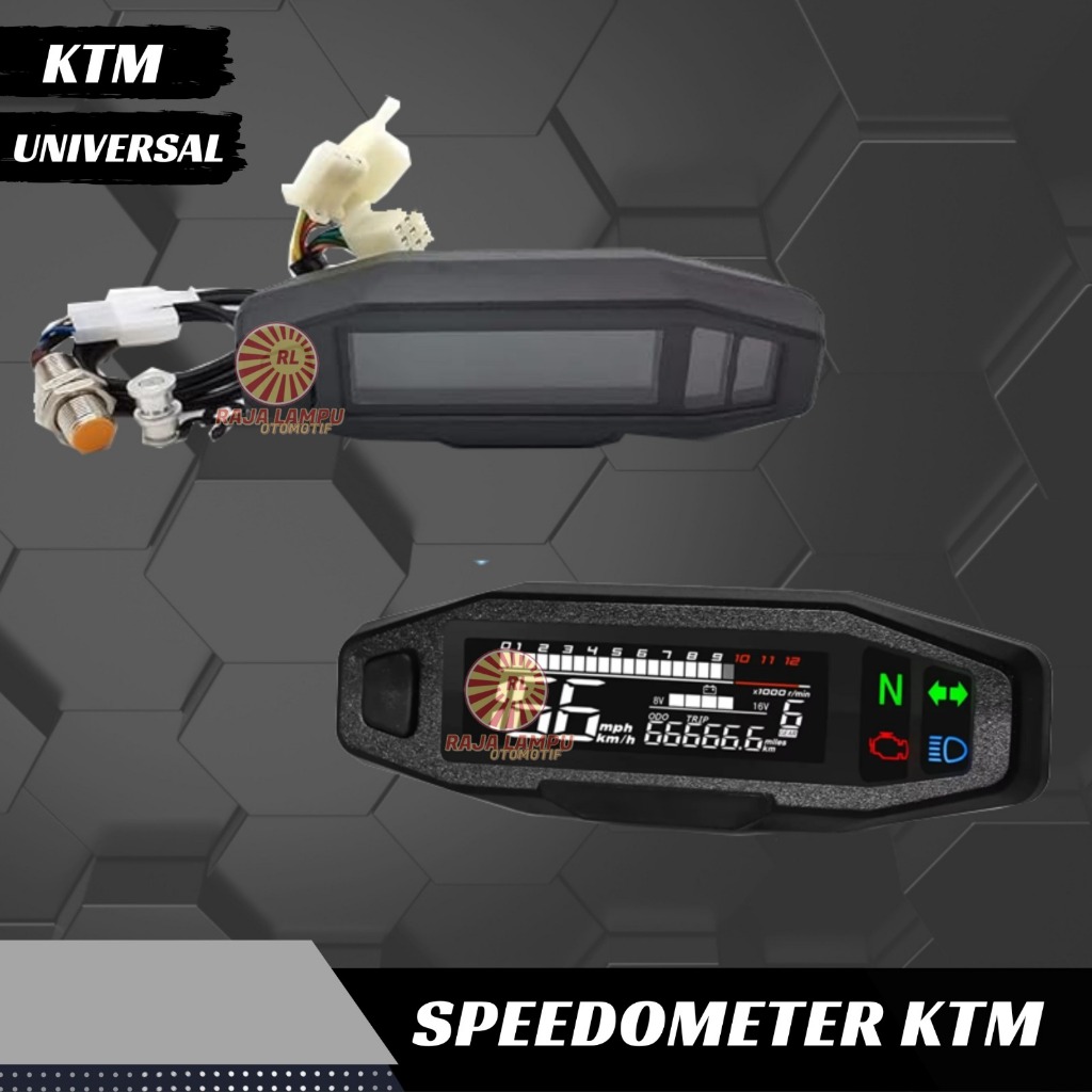 Jual Speedometer Digital Mini Model KTM Mode Koso Universal Motor ...