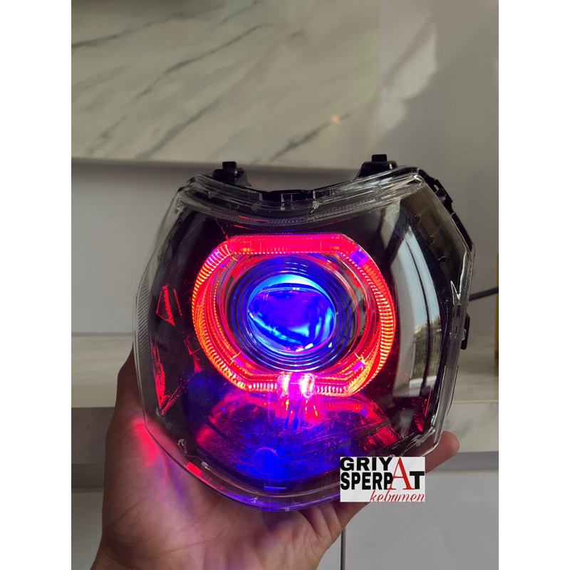 Jual Lampu depan Vega force fi injeksi costome biled billed | Shopee ...