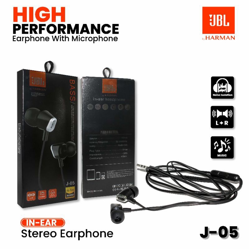 Jual HF HEADSET HANSFREE J-05 PURE BASS SOUND PREMIUM IMPORT | Shopee ...