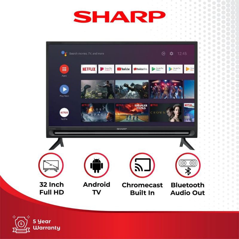 Jual SHARP Google TV LED 32 inch 2K 2T-C32EG1i | Shopee Indonesia