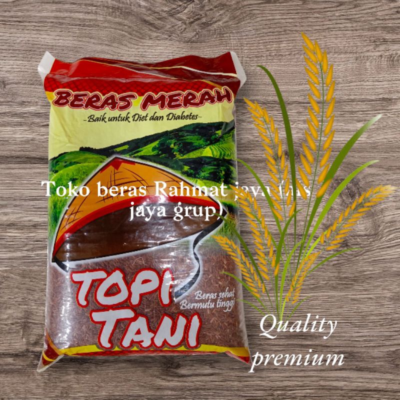 Jual BERAS MERAH CAP TOPI TANI | Shopee Indonesia