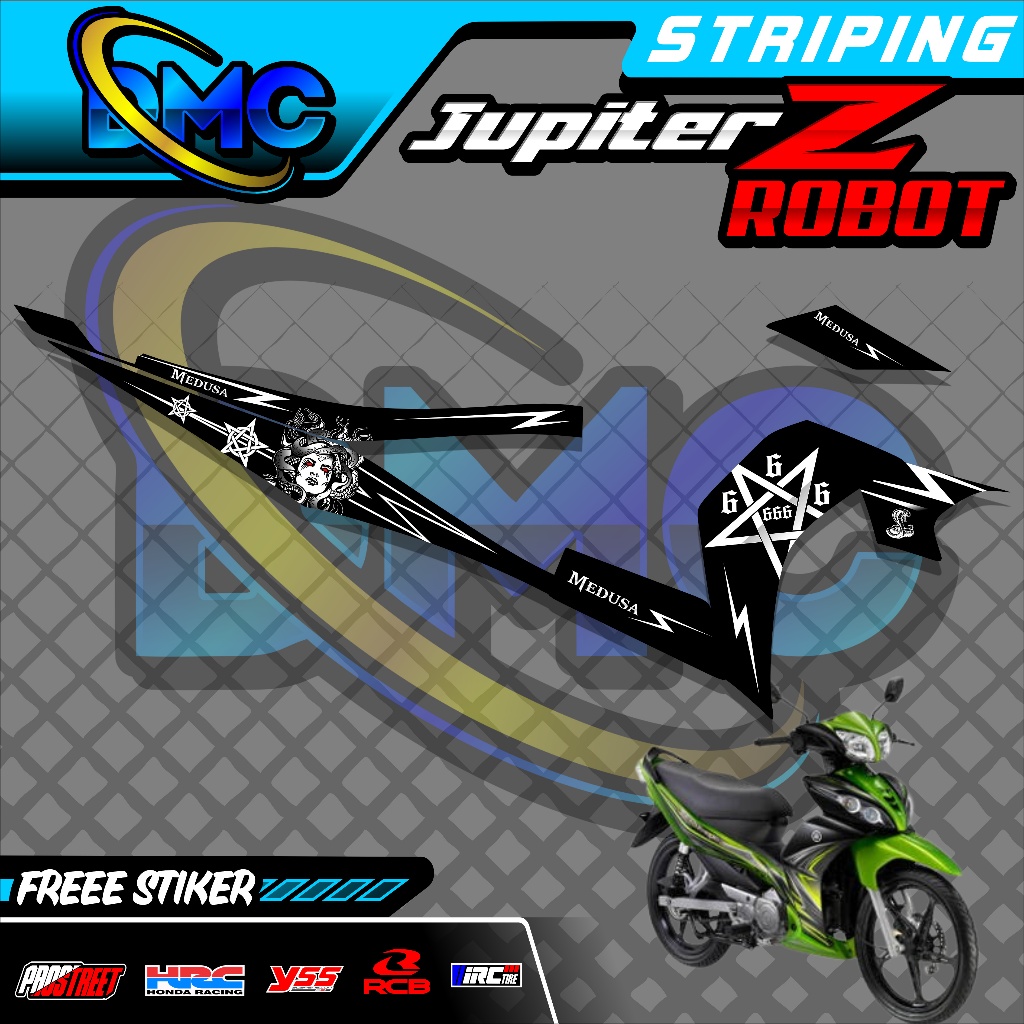 Jual 01/STICKER STRIPING JUPITER Z ROBOT DESAIN MEDUSA | Shopee Indonesia