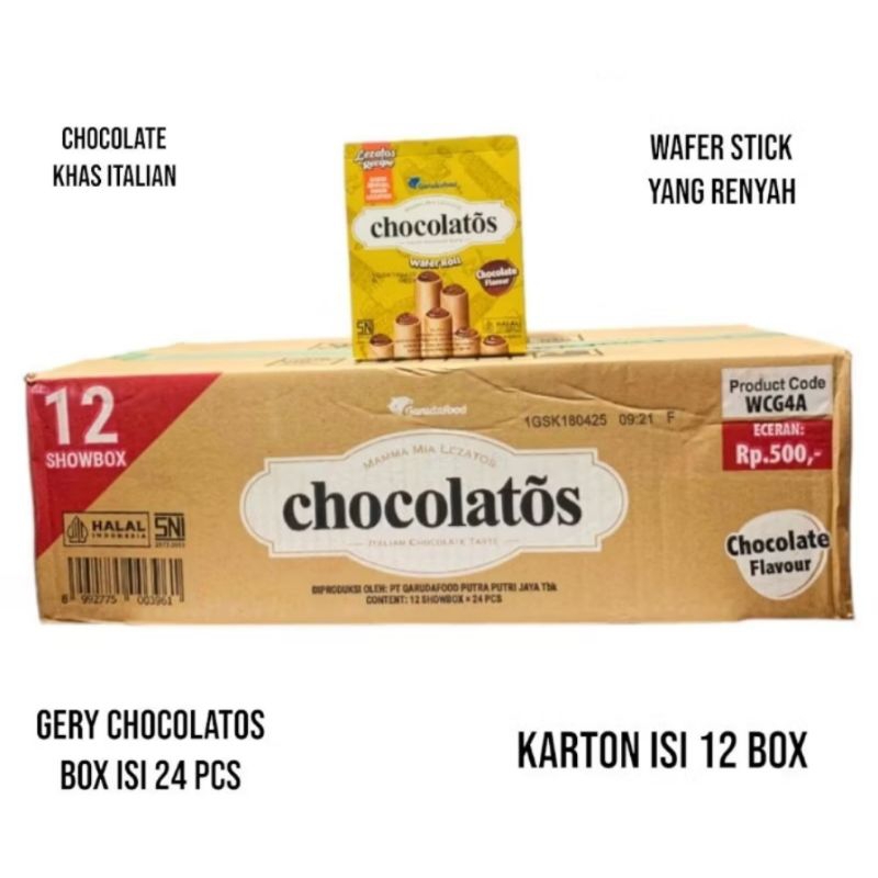 Jual Gery Chocolatos Wafer Roll 1Karton isi 12 Box32 Pcs | Shopee Indonesia