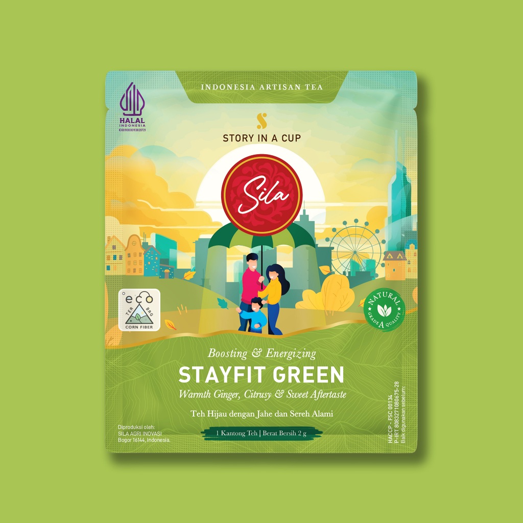 Jual Sila Artisan Tea | Stayfit Green | 1 Flat Nylon T-Bag | Teh ...