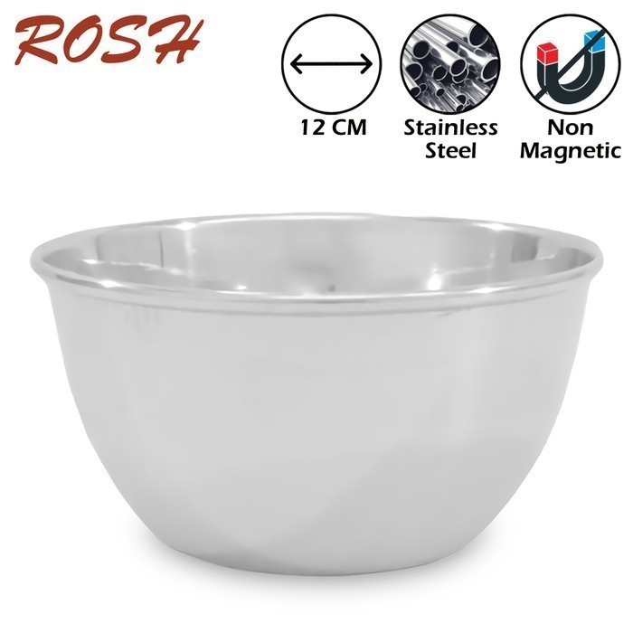 Jual ROSH Mangkok 12 CM Stainless Steel Besi Rose Bowl | Shopee Indonesia