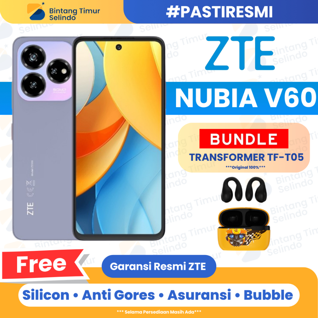 Jual ZTE Nubia V60 NFC [6GB+256GB] [8GB+256GB] Garansi resmi 1 Tahun | Shopee Indonesia