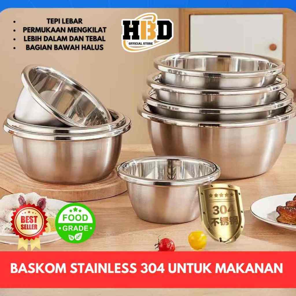 Jual “COD”【baskom】PROMO 6 PCS Baskom304 Stainless Steel Mangkuk Bumbu ...