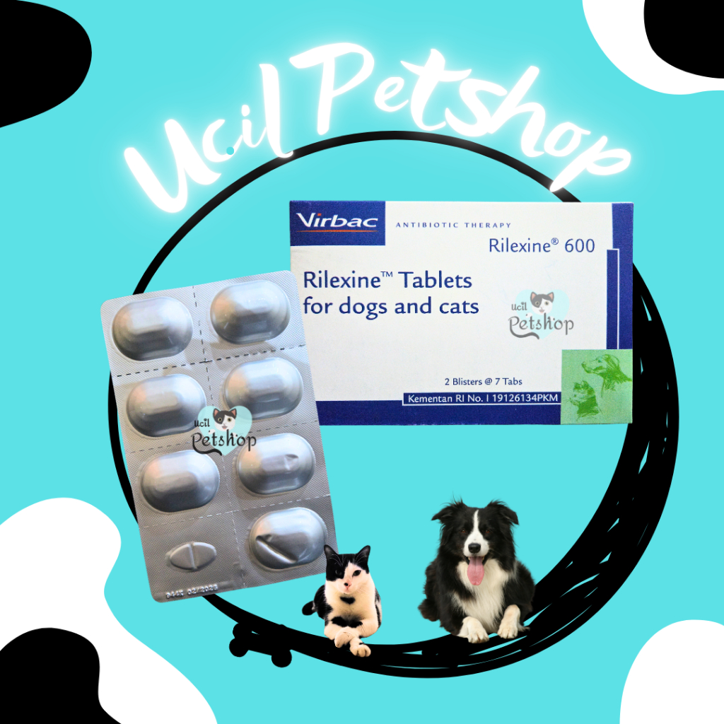 Jual Rilexine 600mg Virbac (1 BLISTER = 7 TABLET) For Dogs Antibiotik ...