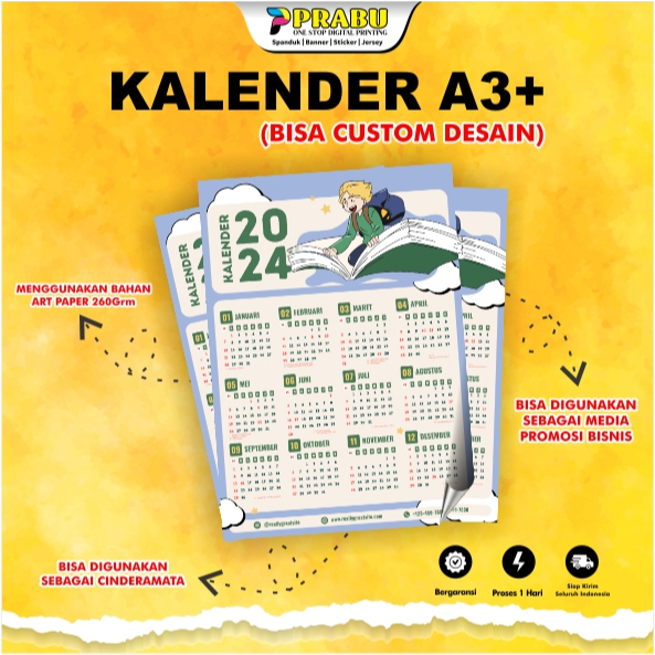 Jual Jual Kalender 2025 Custome Foto Murah | Finishing klep 1 lembar ...