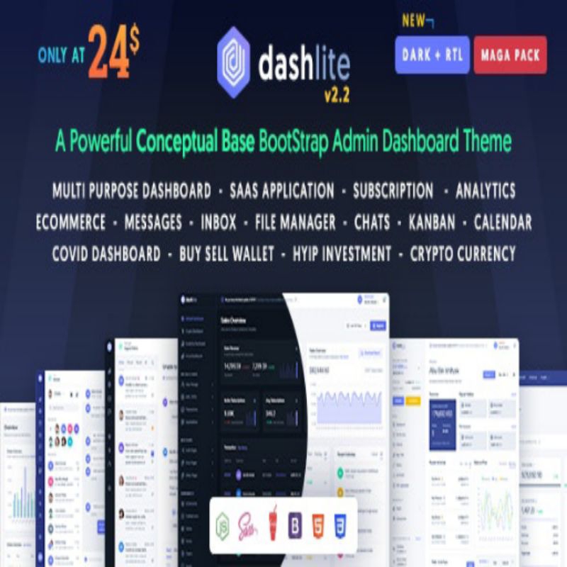 Jual DashLite - Template Dasbor Admin Responsif Bootstrap | Shopee ...