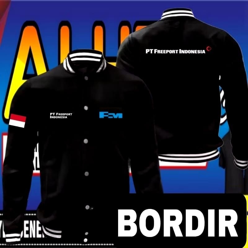 Jual Jaket bordir PT Freeport jaket PT Freeport jaket baseball PT ...