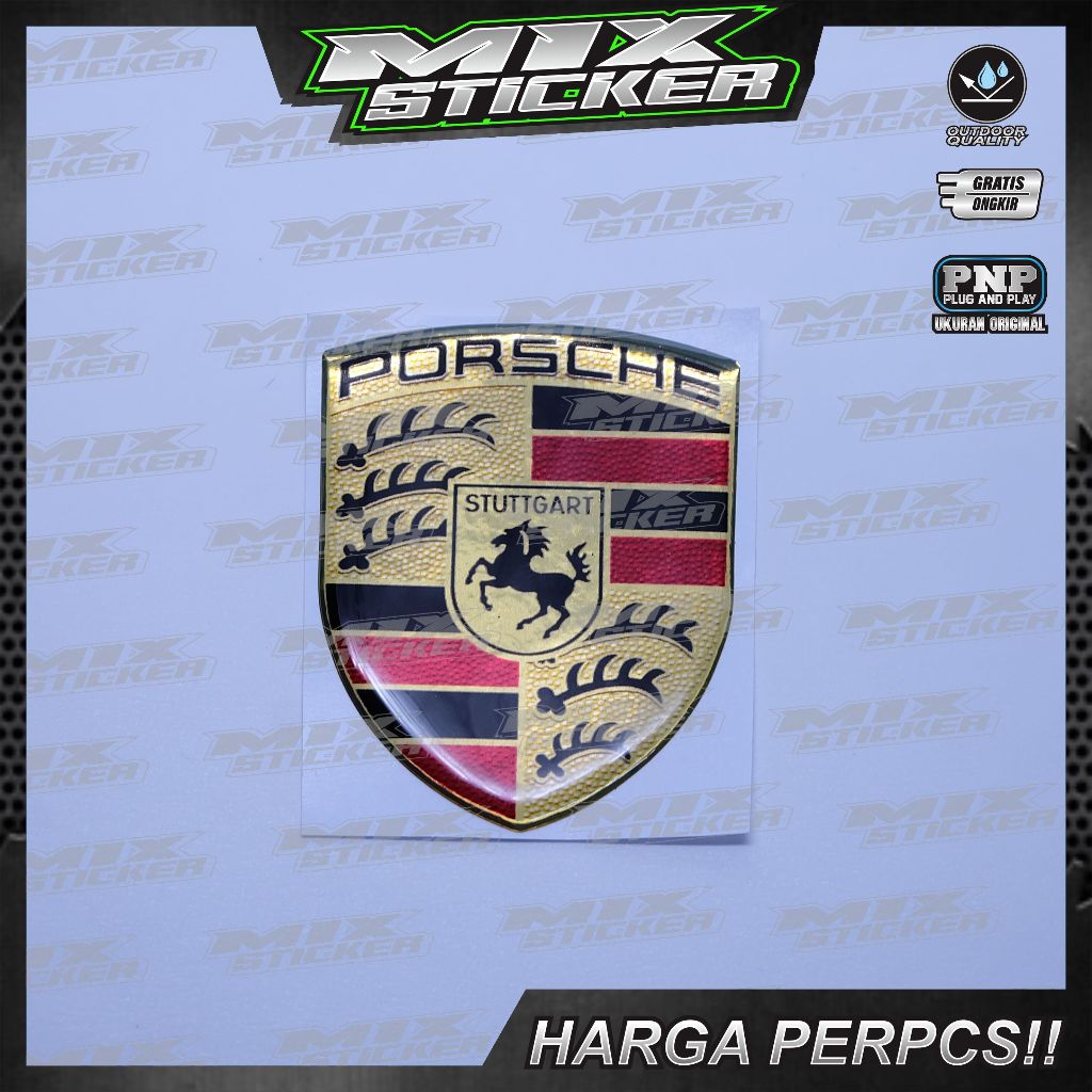 Jual Emblem logo porche / emblem porche nmax / sticker porche/ stiker ...
