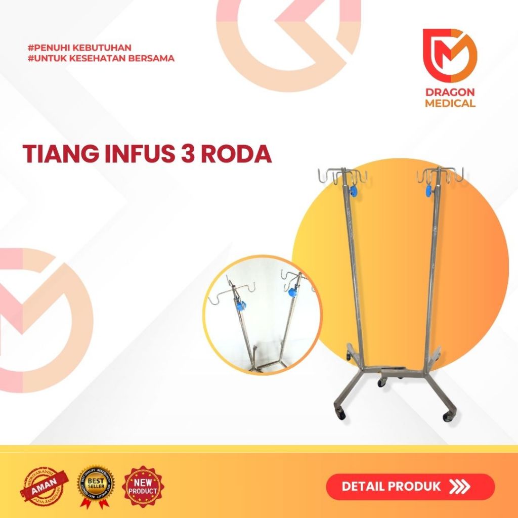 Jual Tiang Infus kaki 3 stainless | Shopee Indonesia