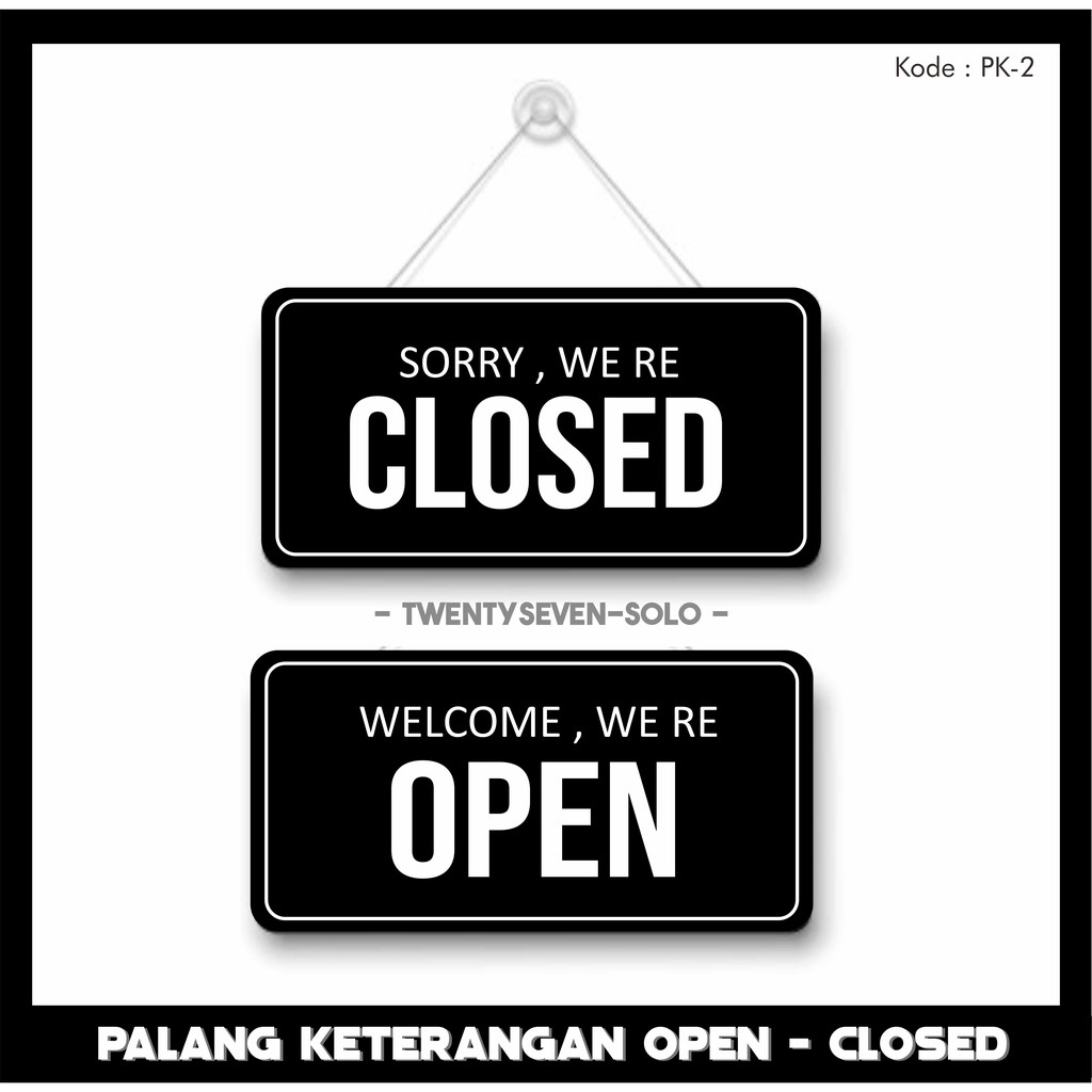 Jual Papan Open Closed |Sign Board Akrilik | Shopee Indonesia