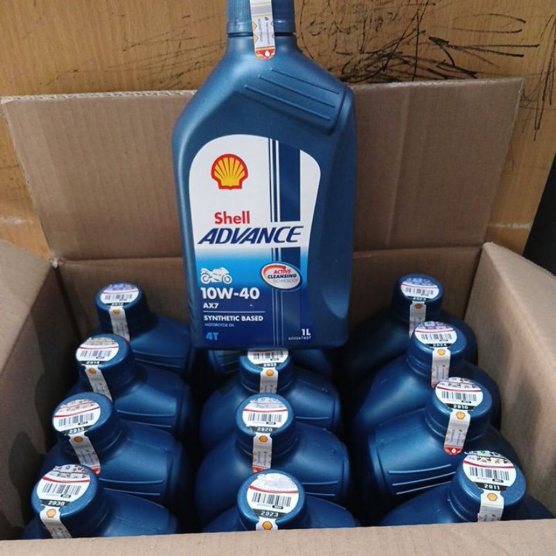 Jual Oli Shell AX7 4T 1Liter SAE 10W-40 (1 DUS ISI 12 BOTOL) | Shopee ...