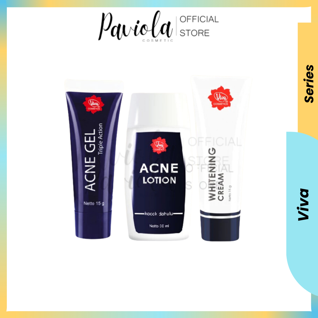 Jual Viva Whitening Cream 15gr - Acne Gel 15g - Lotion 30ml Triple ...