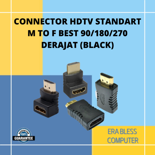 Jual DERAJATMF | Connector HDTV Standart M to F BEST 90/180/270 Derajat ...