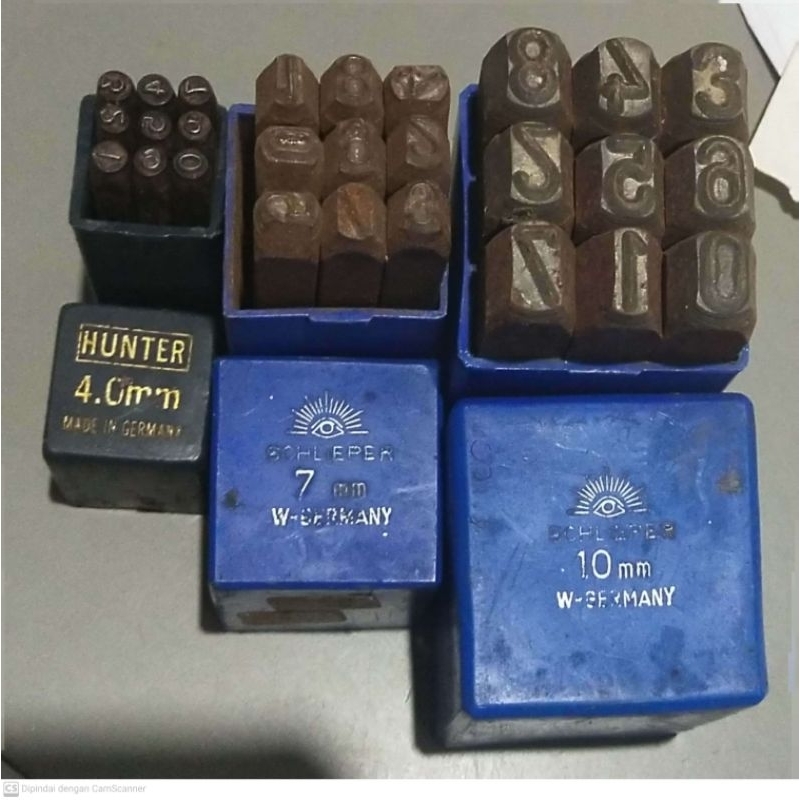 Jual Alat Ketok Huruf/ Angka 4, 7 ,10 Mm Stamp Punch Letter & Figure ...
