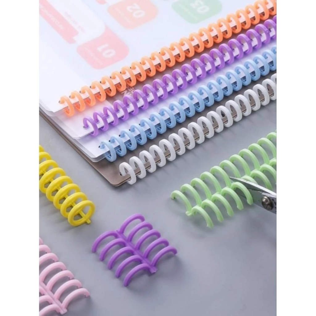 Jual DIY Ring Binding Binder Loose Leaf 30 lubang Spiral Bahan Plastik ...