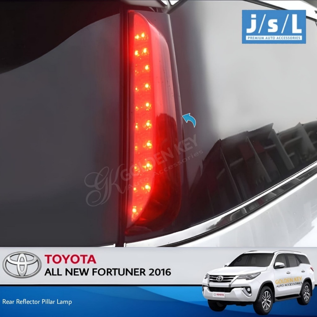 Jual JSL Lampu Pillar All New Fortuner 2016 Rear Reflector Pillar Light ...
