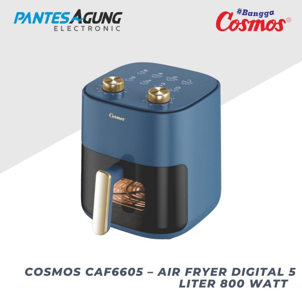 Jual Cosmos CAF6605 – Air Fryer Digital 5 Liter 800 Watt Transparan ...