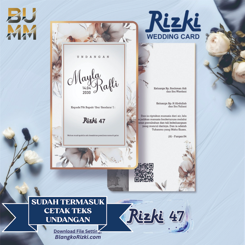Jual UNDANGAN PERNIKAHAN MURAH SIMPEL ELEGAN - KARTU UNDANGAN - WEDDING ...