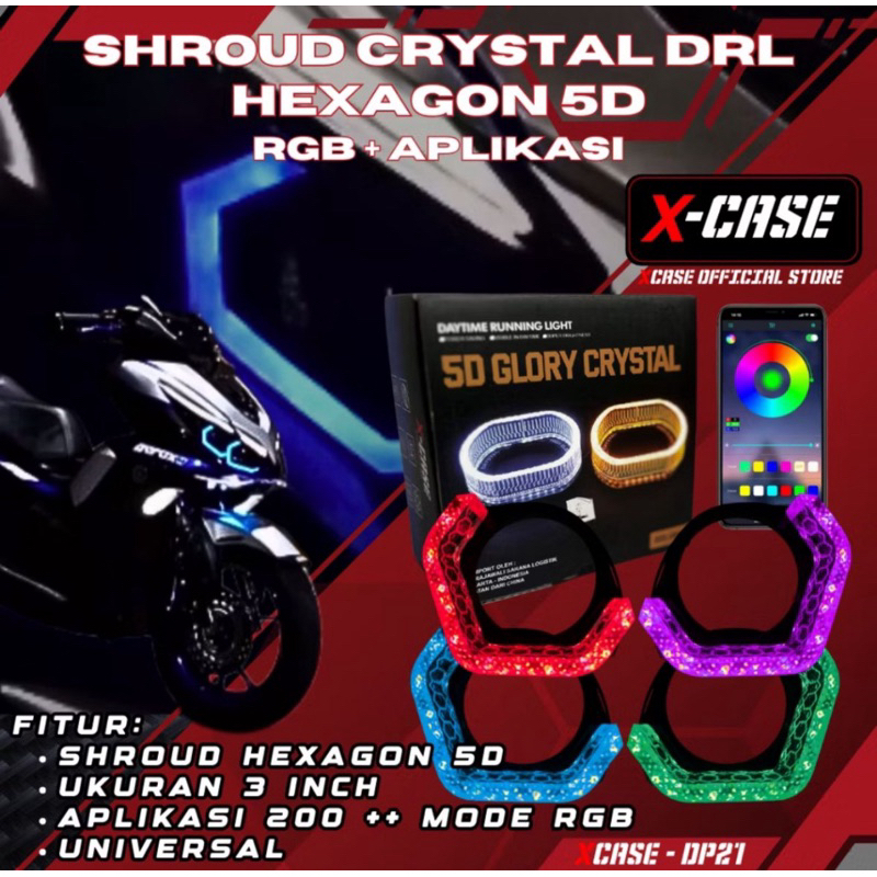 Jual SHROUD 1.5 INCH-2.5 INCH MODEL HEXAGON RGB BMW, BULAT, KOTAK ANGEL ...