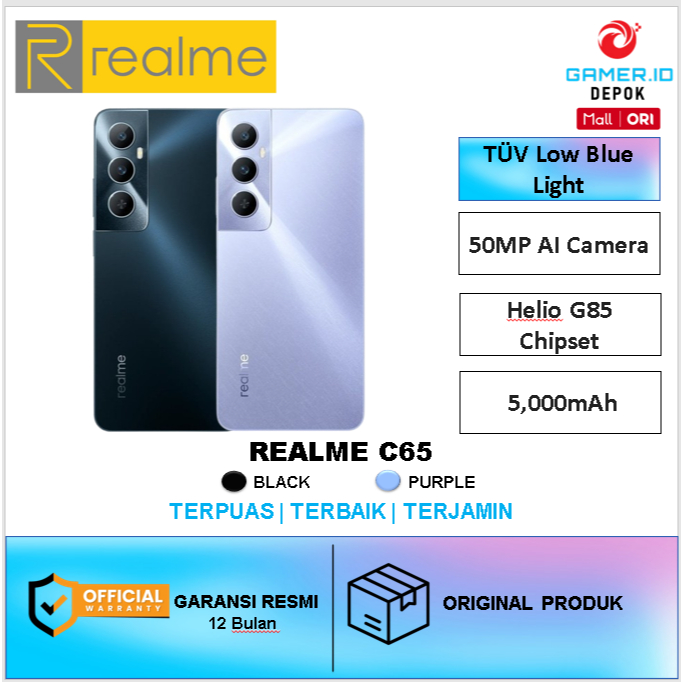 Jual REALME C65 8GB / 128GB|256GB GARANSI RESMI INDONESIA | Shopee ...