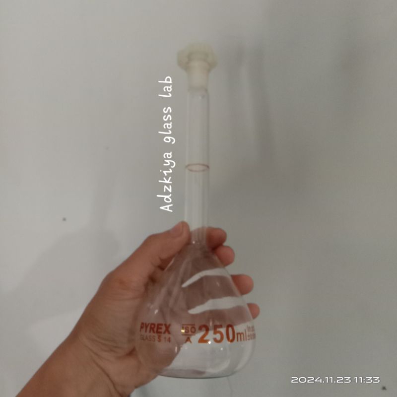 Jual Labu ukur / volumetrick flask 250ml pyrex. | Shopee Indonesia