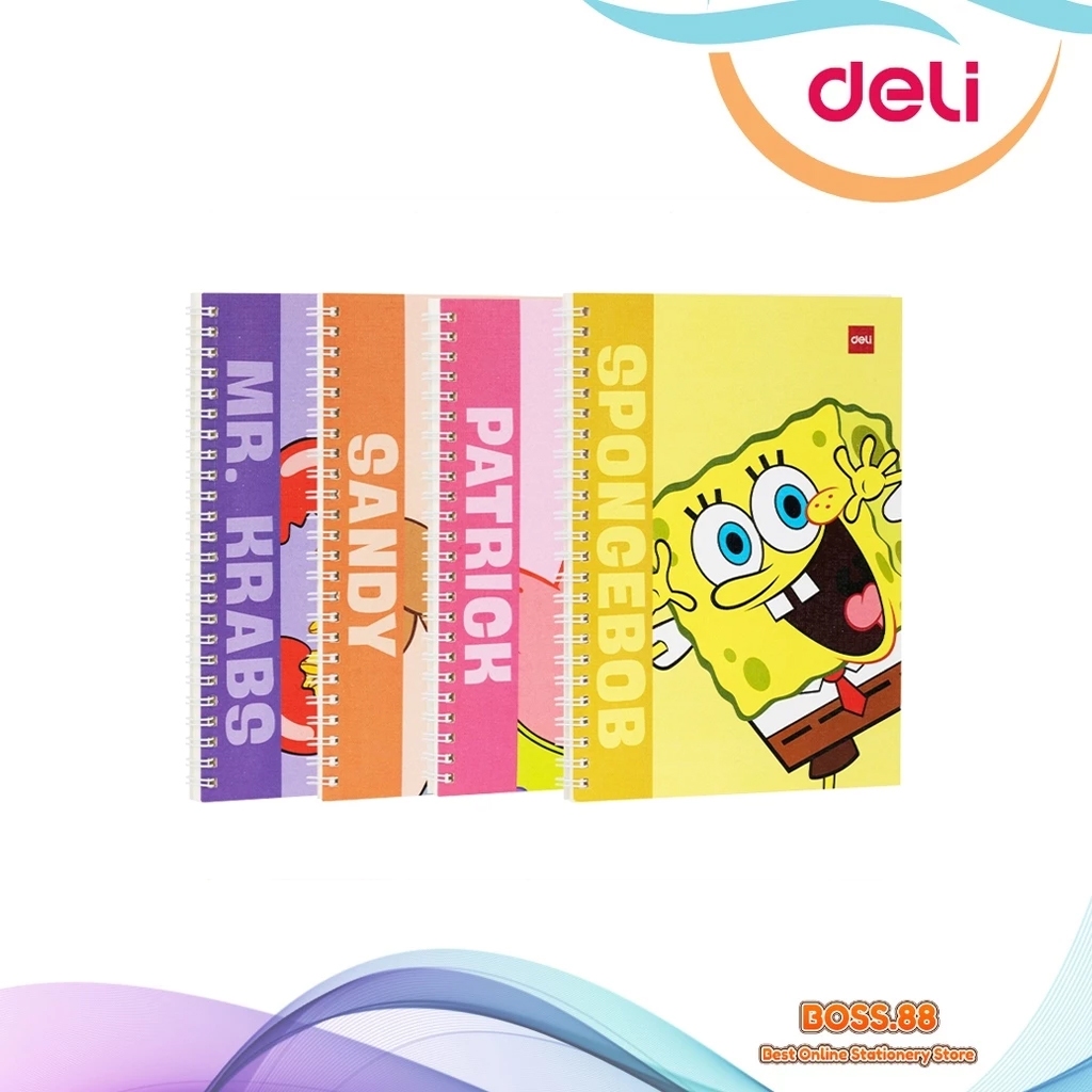 Jual NOTES SPIRAL DELI A5 LA-560 SPONGEBOB (1 PCS) | Shopee Indonesia