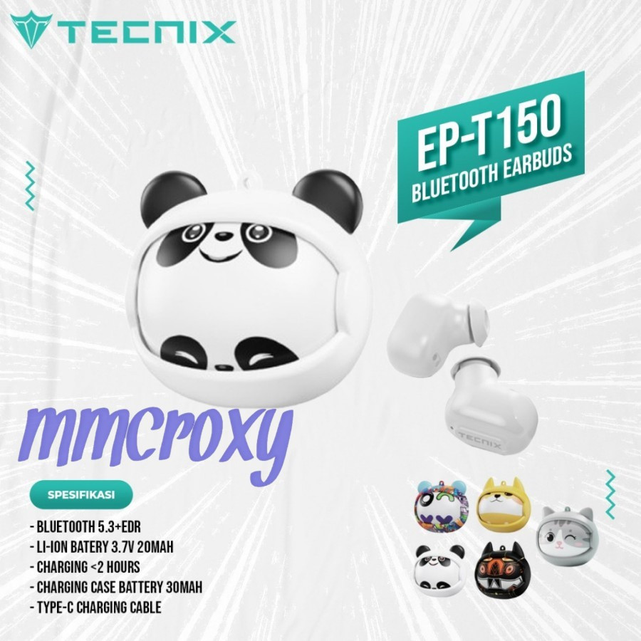 Jual Tecnix EP-T150 Earbuds Bluetooth 5.3 TWS Flip Wireless Earphone ...
