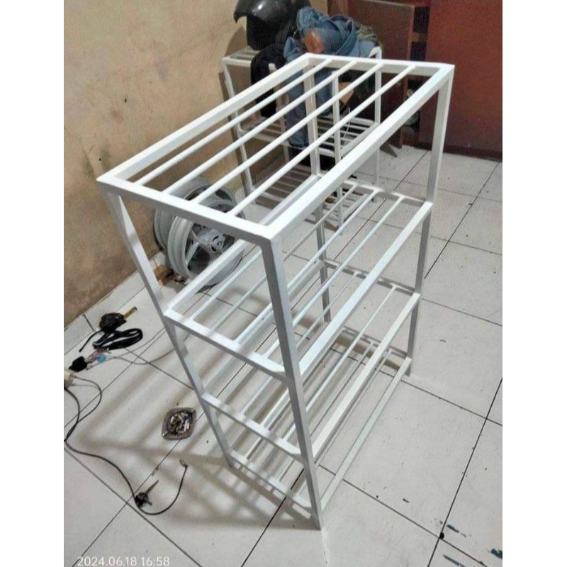 Jual Rak Rakan spatu sendal besi holo galvanis anti korosi | Shopee ...
