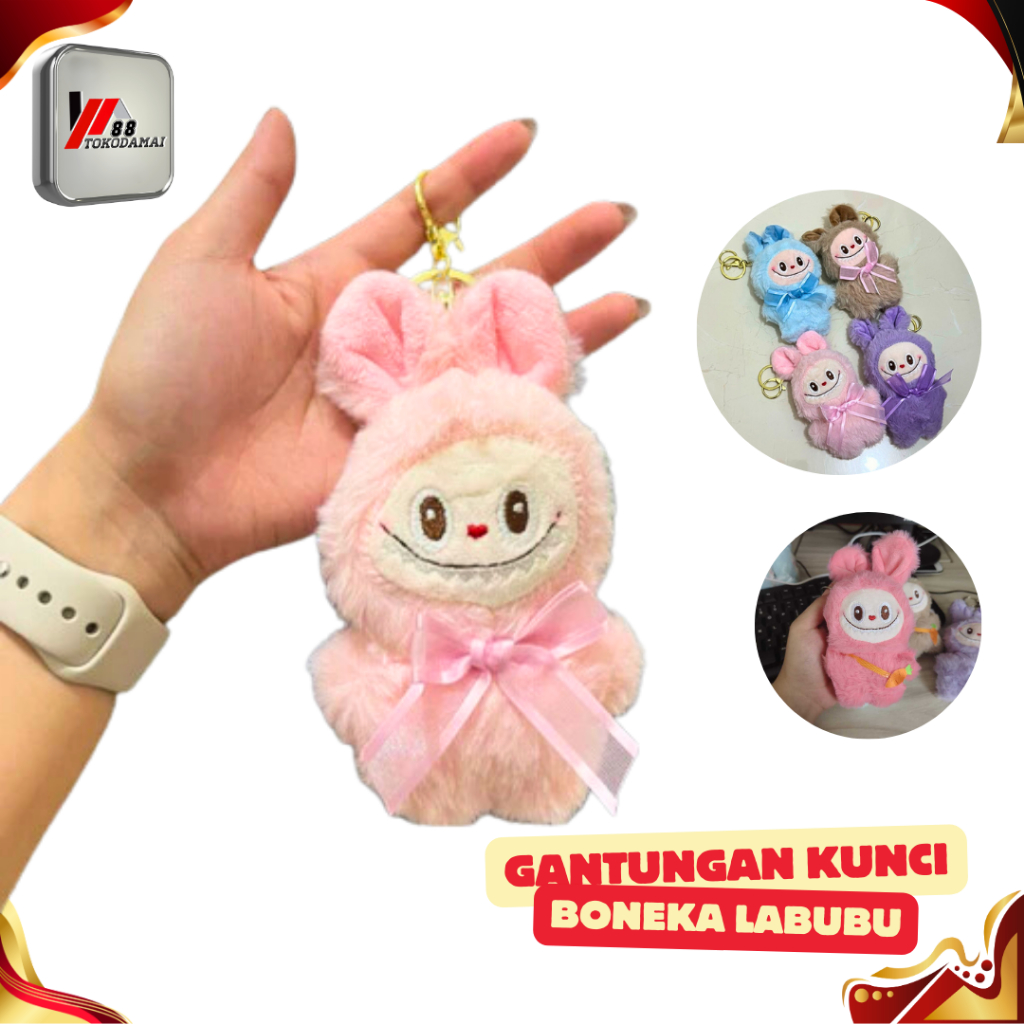 Jual Labubu Ribbon Gantungan Kunci Motif Boneka Labubu Baru Karakter ...