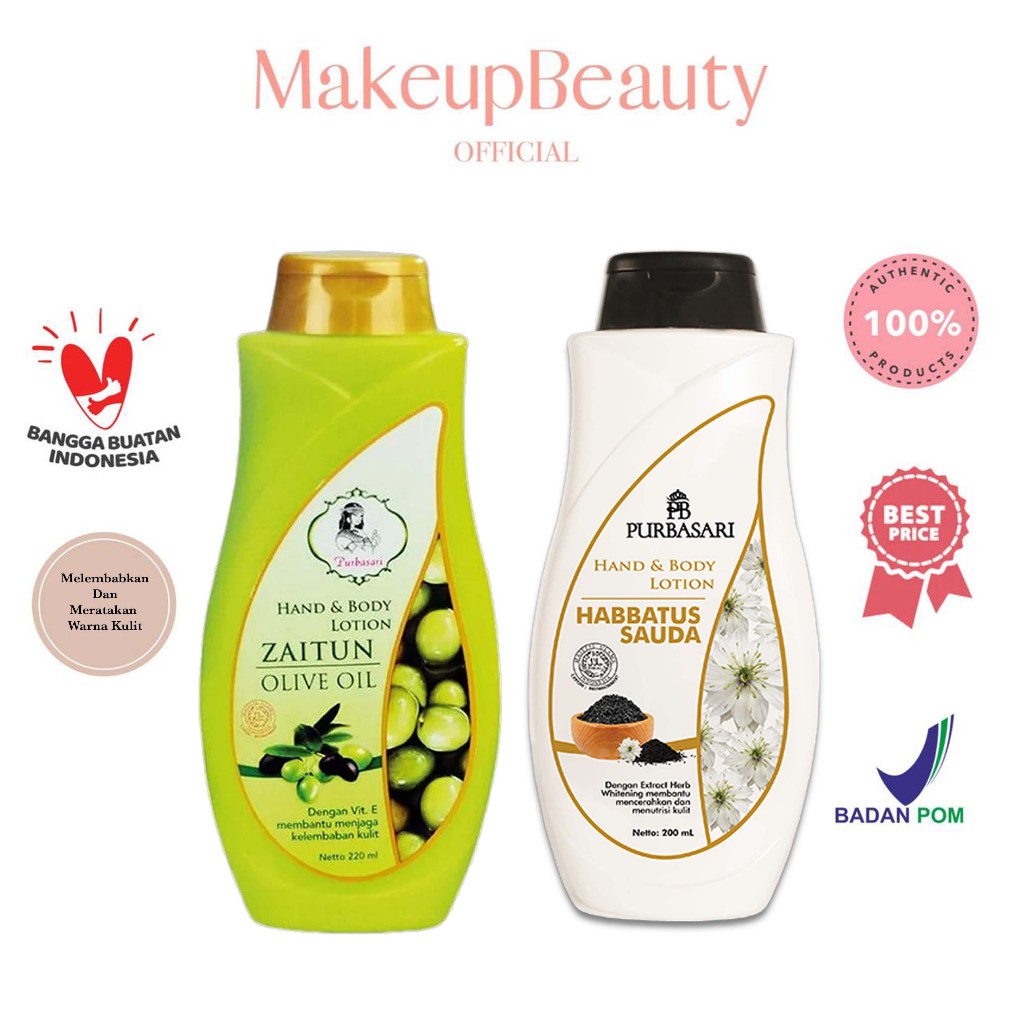 Jual PURBASARI Hand & Body Lotion - Zaitun | Habbatus Sauda | Shopee ...