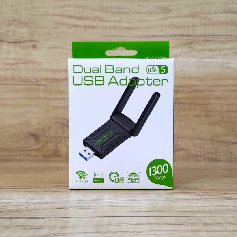 Jual Dual Band WiFi USB Dongle Adapter 802.11ac 2 Antena 2.4G/5G RTL ...