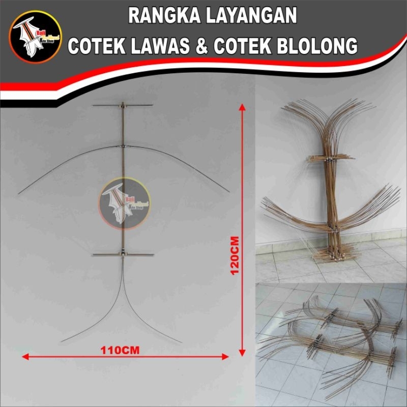 Jual rangka layangan cotek lawas dan cotek blolong bongkar pasang ...