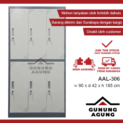 Jual Loker Besi 6 Pintu AAL306 - Locker / Loker Besi Karyawan Acero ...